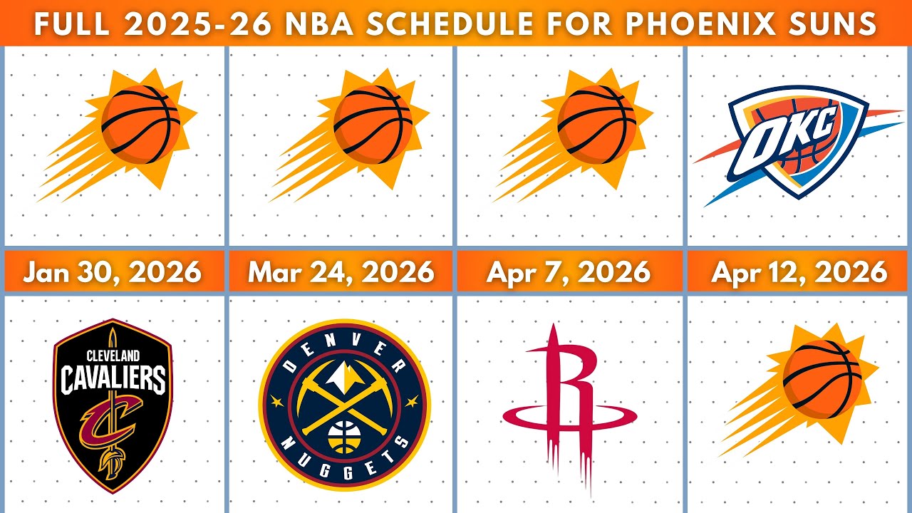 Full 2025-26 NBA Schedule For Phoenix Suns - YouTube