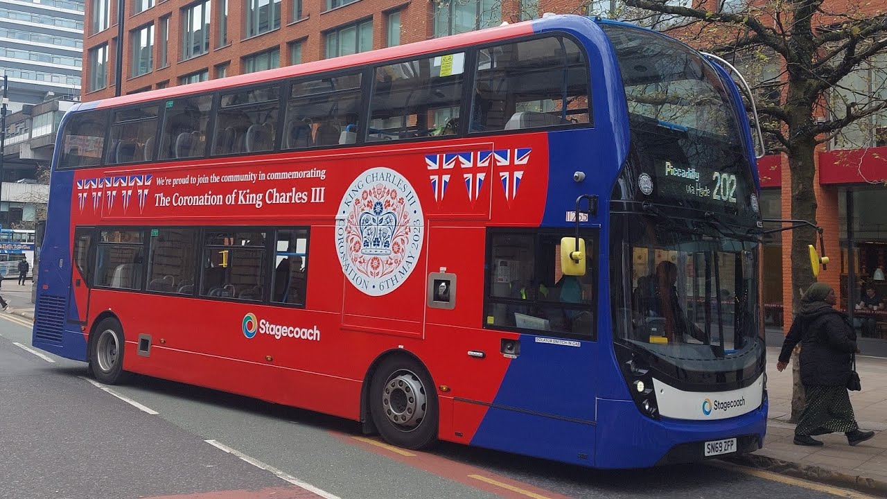 Stagecoach ADL E400 MMC 'King Charles III Coronation' bus at Manchester ...