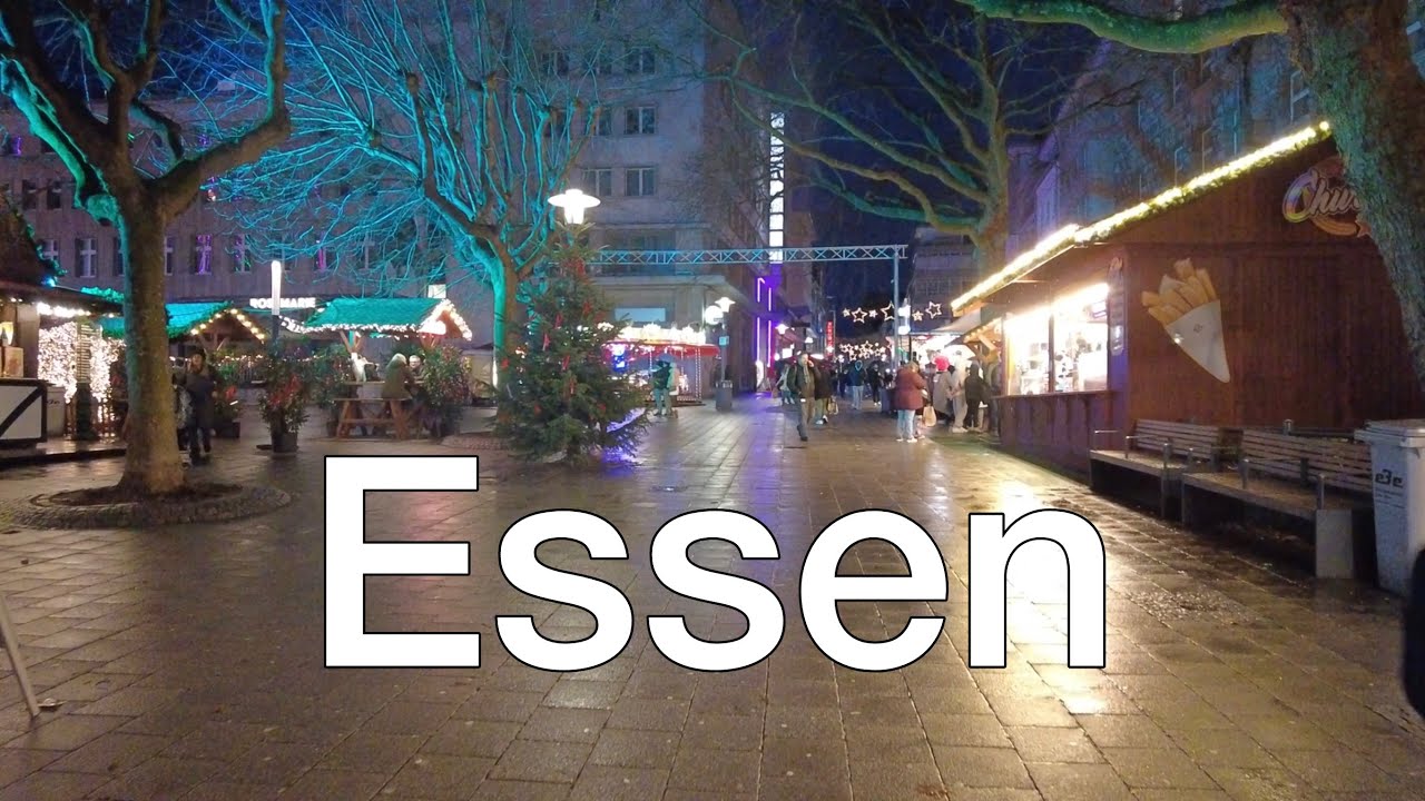 Walking in Germany | Essen Zentrum | Night Life | Teil 1 - YouTube