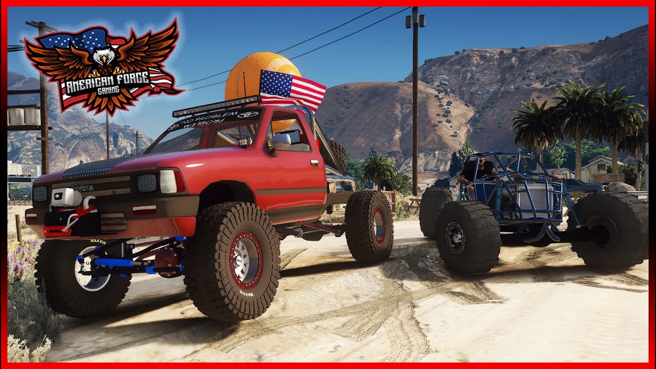 TOYOTA ROCK CRAWLER VS SUPERCHARGED ROCK BOUNCER!- GTA5 RP - AFG - YouTube