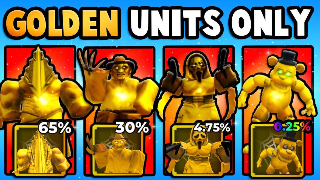 I Used GOLDEN ROBUX UNITS ONLY In Horror TD... - YouTube