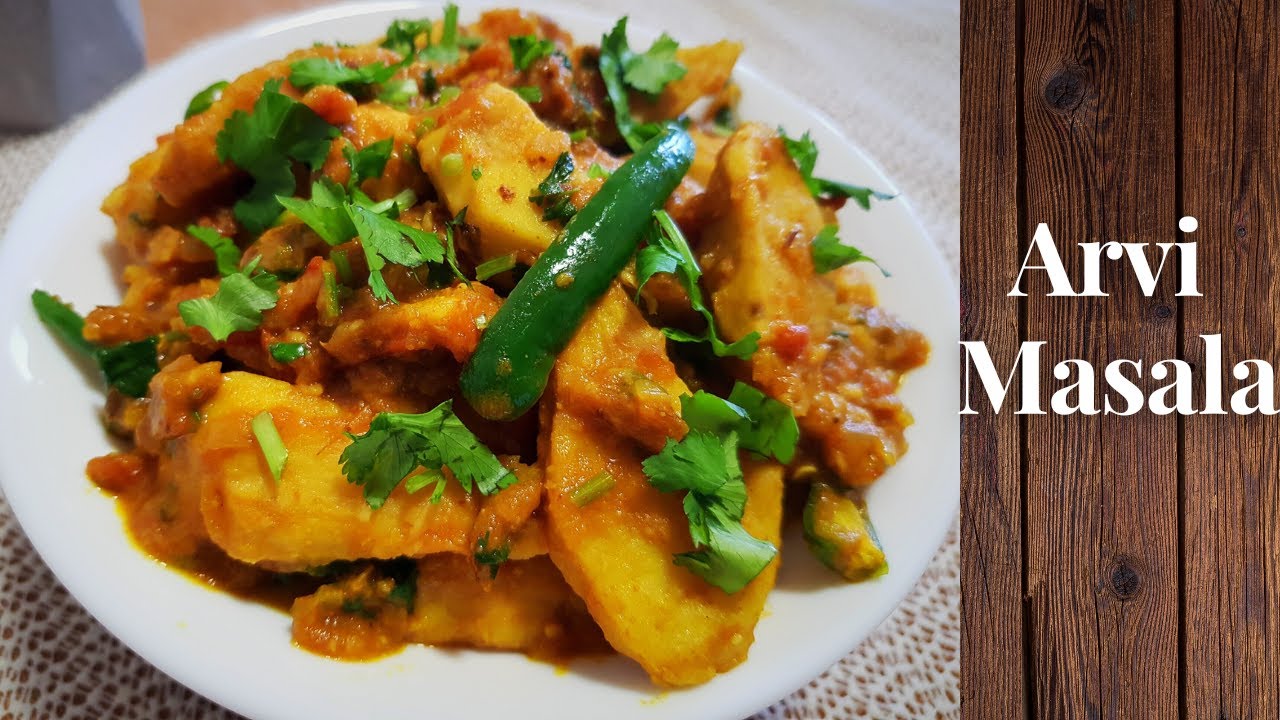 Mazedar Arvi Masala Recipe | Arvi Ka Salan | The Cooking Melody - YouTube