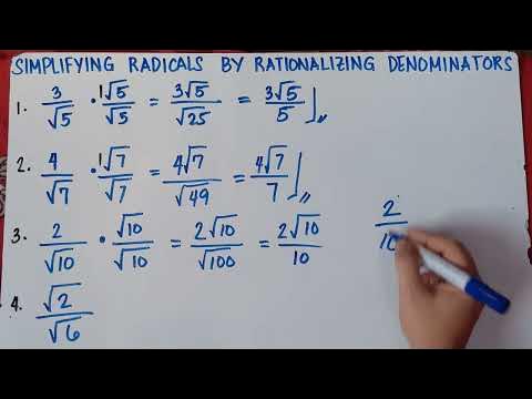 Simplifying Radicals by Rationalizing Denominators | Explain in ...