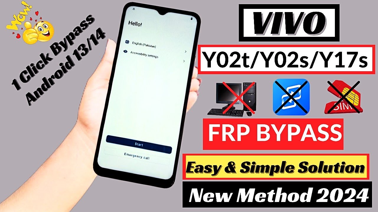 Vivo Y02t / Y02s / Y17s Frp Bypass Android 13 | Vivo (V2254) Google ...