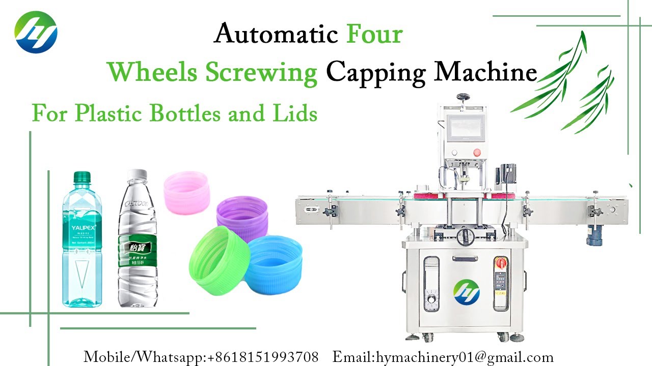 Automatic Four Wheels Screwing Capping Machine | PET Bottles Caps ...