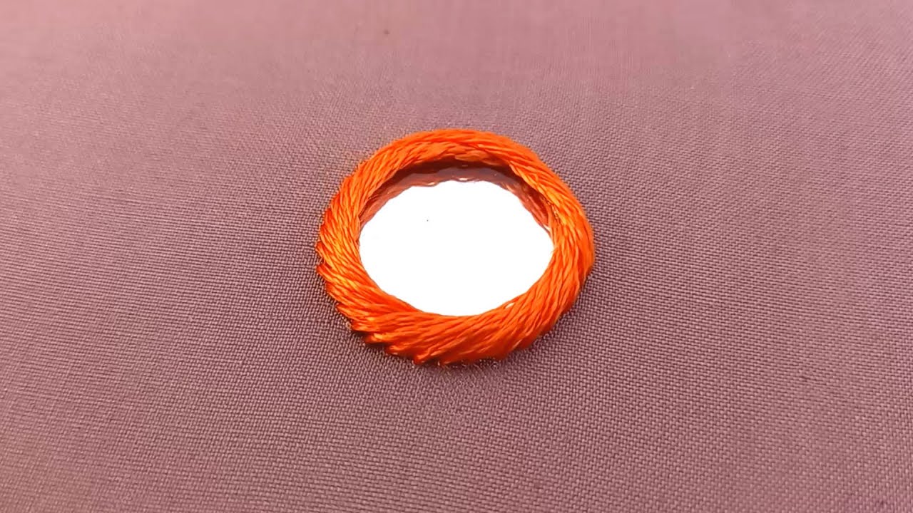 Easy Round Mirror Work Embroidery Design Tutorial/Mirror Stitch - YouTube