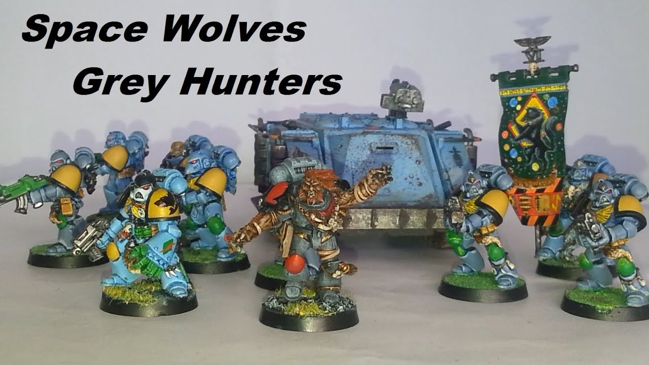 Space Wolves Grey Hunters clasic metal miniatures - Showcase HD - YouTube
