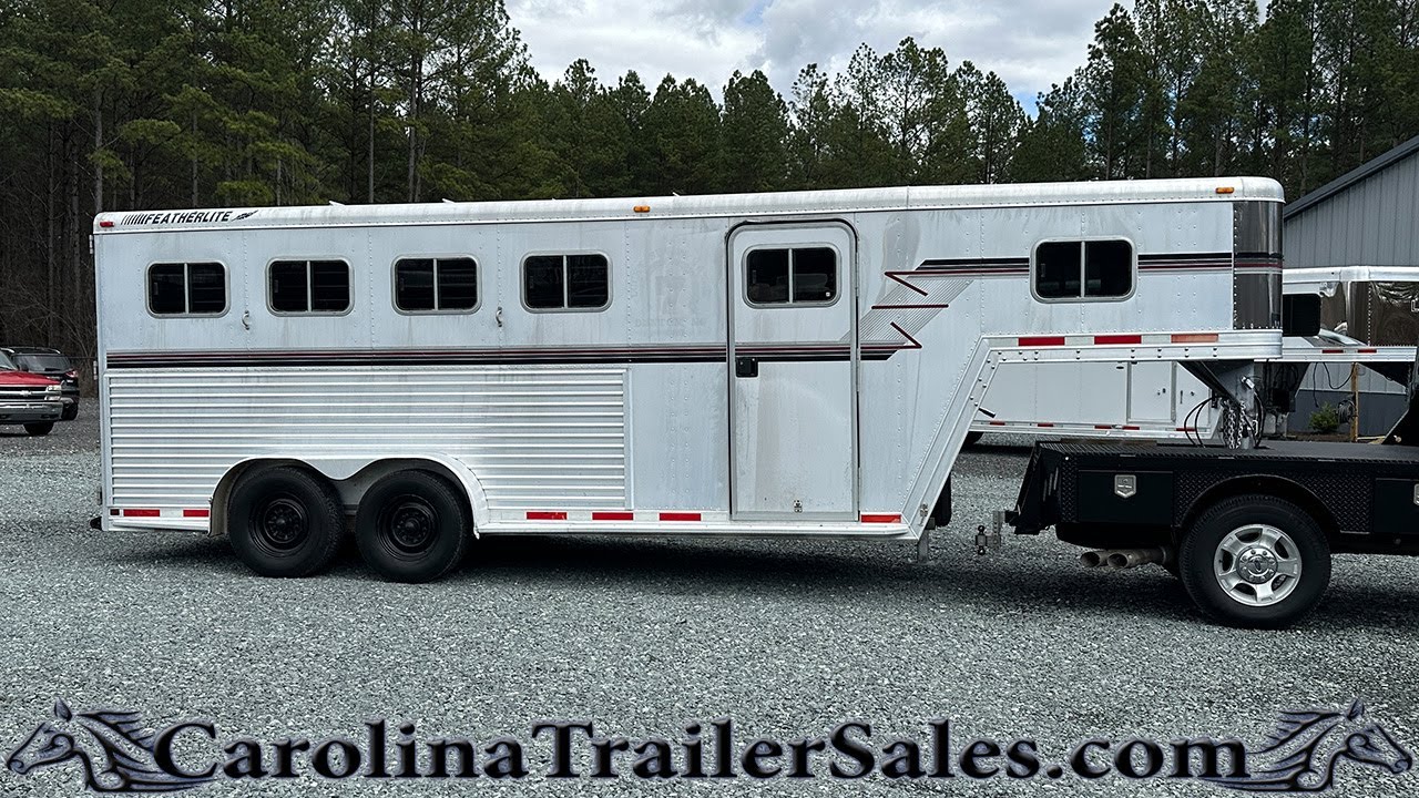 1997 Featherlite Model 7400 4 Horse Trailer Tour - YouTube
