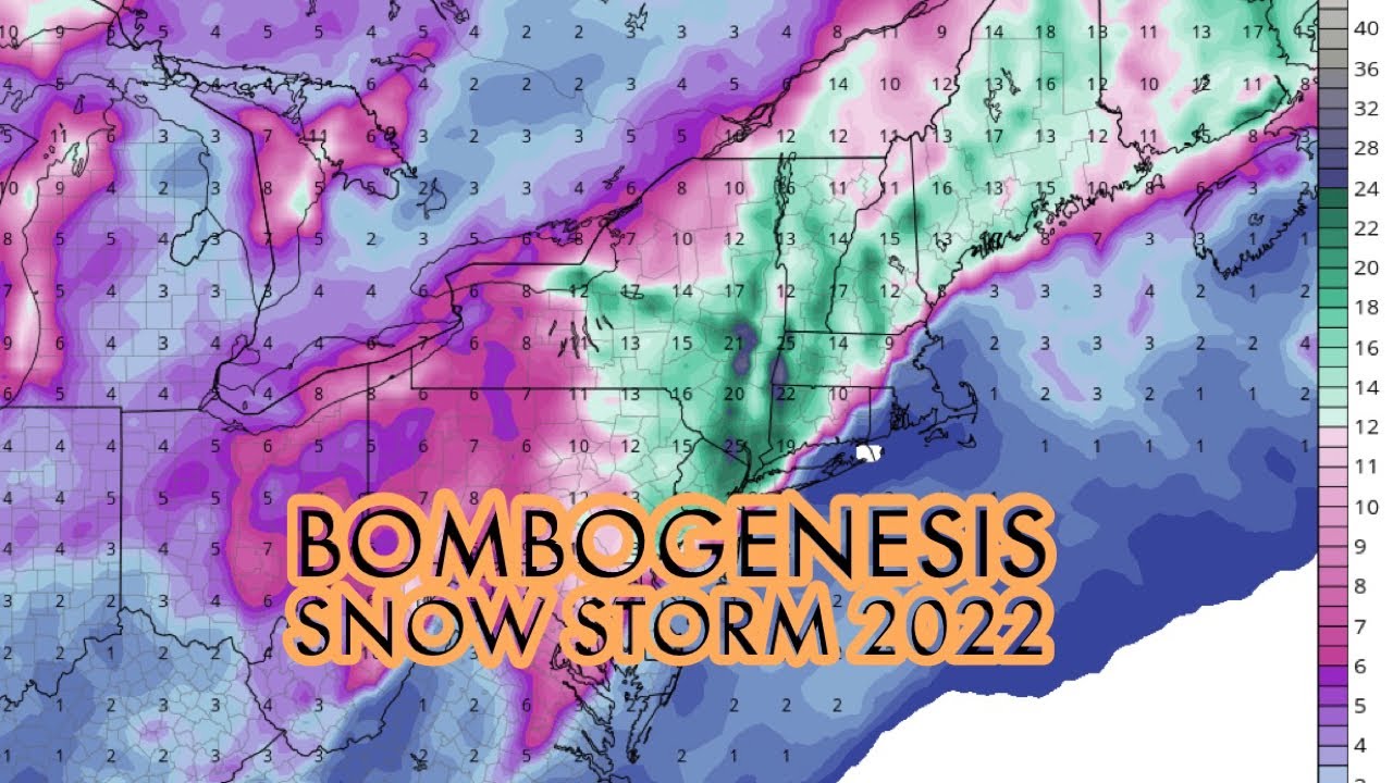 1st Bombogenesis Snow Storm of 2022 - YouTube