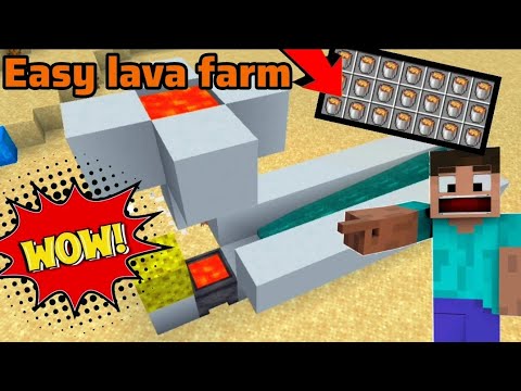 How to build a simple Lava farm in minecraft bedrock/Java 1.21 | (MCPE ...