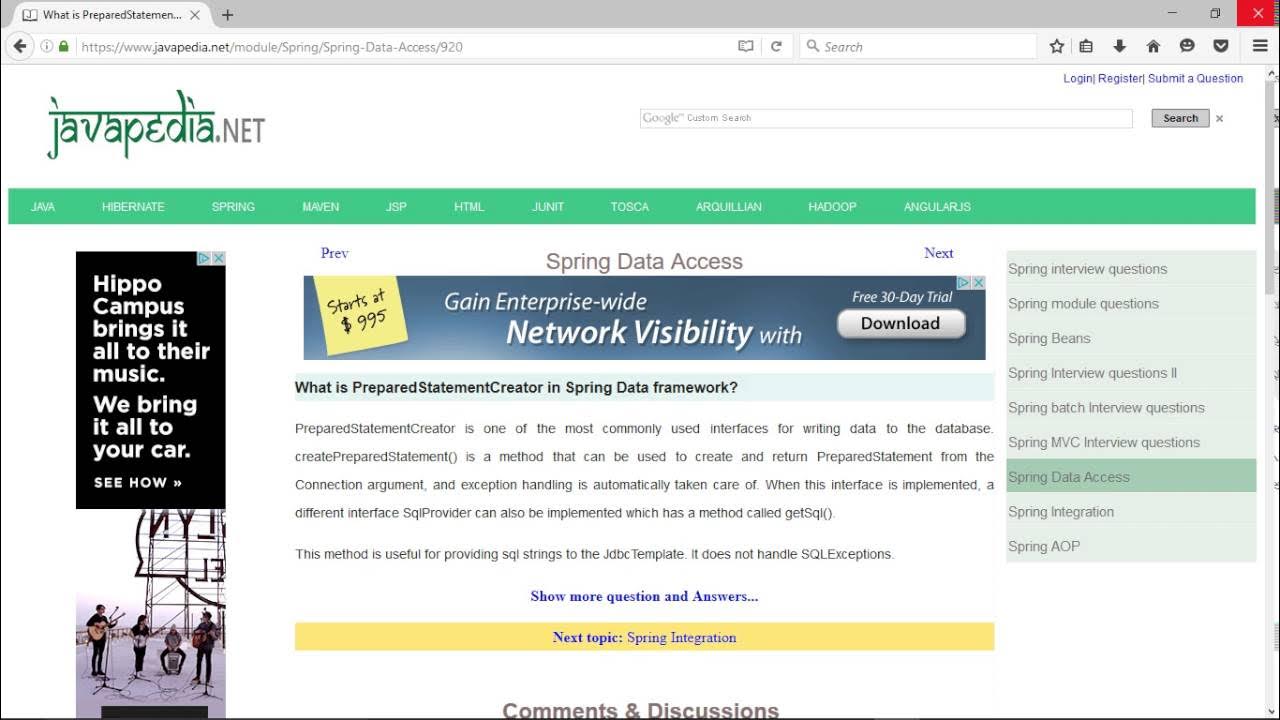 What is PreparedStatementCreator in Spring Data framework? | javapedia.net - YouTube