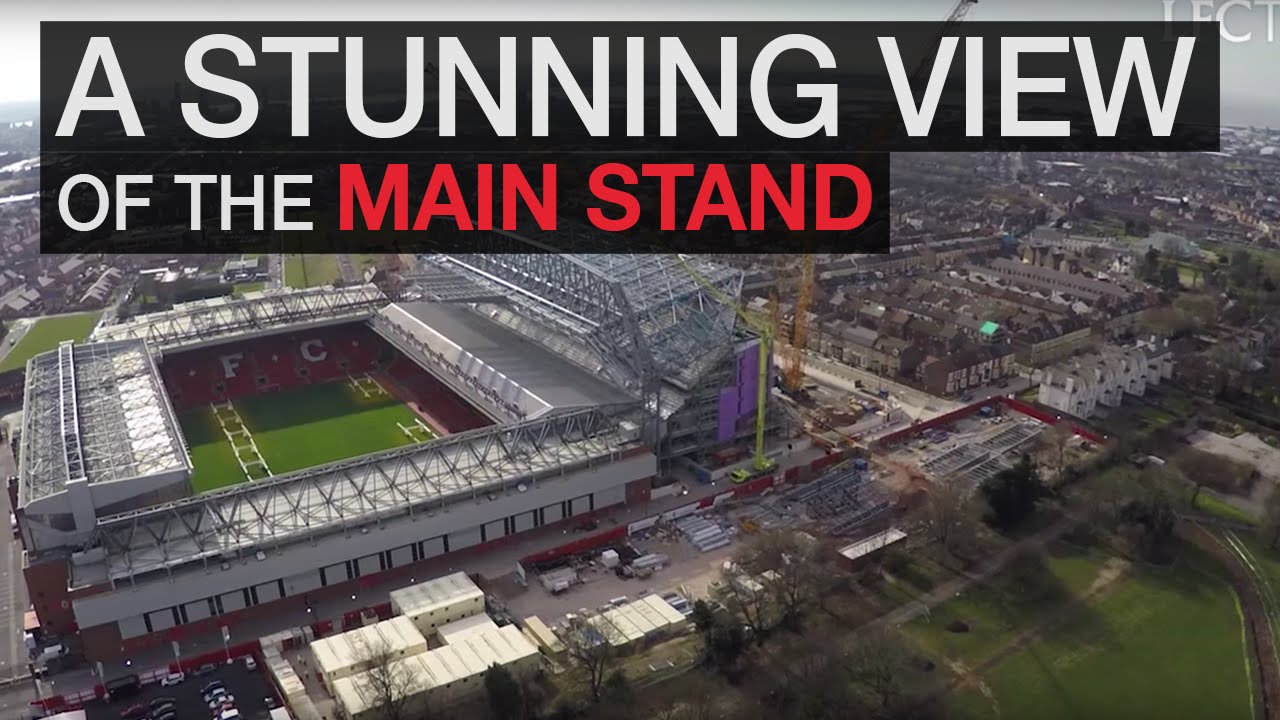 Stunning drone footage of the new Main Stand - YouTube