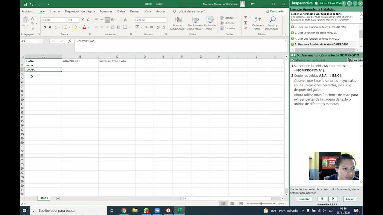 Lección 3.8- Excel 2016 Core - Certificación MOS - Jasperactive - YouTube
