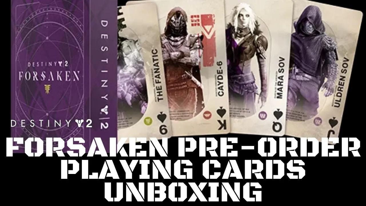 Destiny 2 Forsaken Pre-Order Playing Cards Unboxing (Destiny 2 Forsaken ...