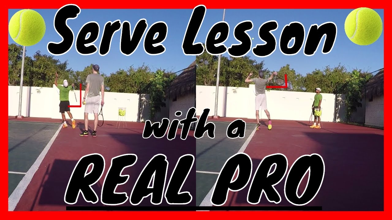 Serve Lesson from a Tennis PRO - YouTube