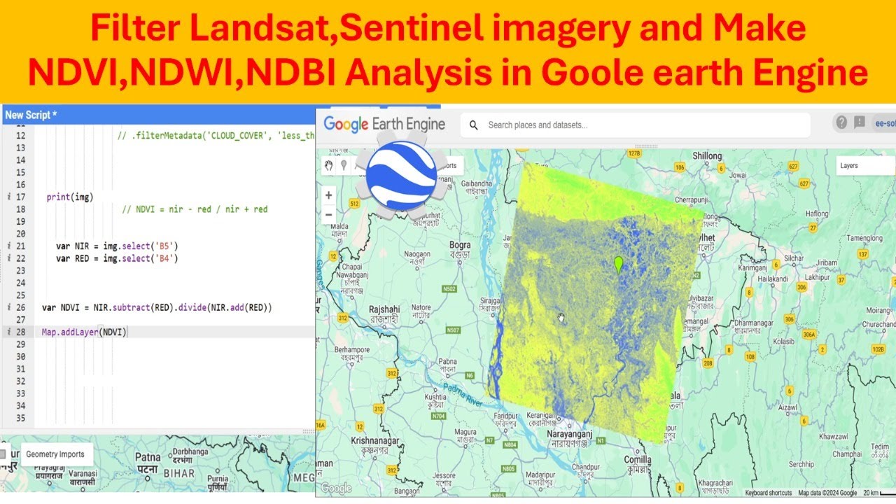 Filter Landsat,Sentinel Imagery and Make NDVI,NDWI, NDBI &Other indices ...