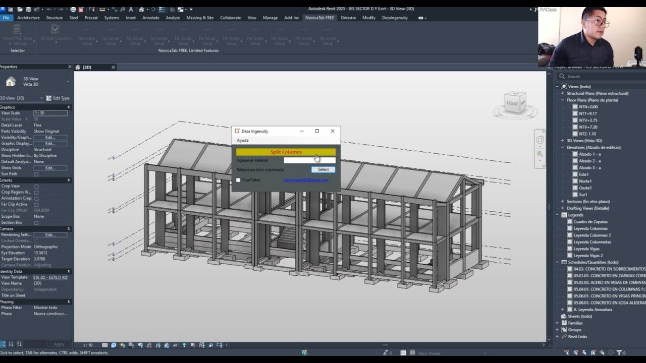 DIVISION DE COLUMNAS EN REVIT - SCRIPT PYTHON - YouTube