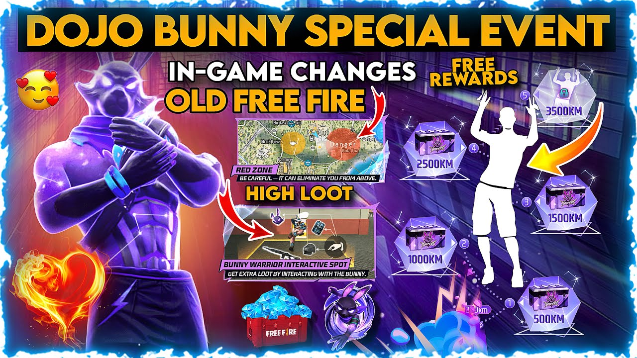 FREE FIRE DOJO BUNNY EVENT FREE REWARDS | GALACTIC BUNNY FREE REWARDS ...