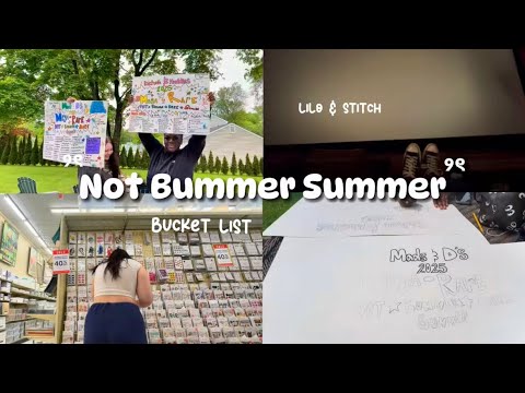 Not Bummer Summer: Making our summer 2025 Bucket List ! - YouTube