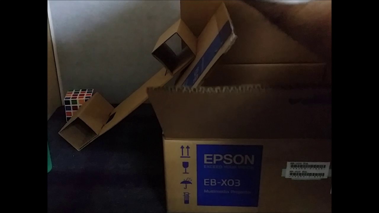 Epson EB - X03 projector unboxing - YouTube