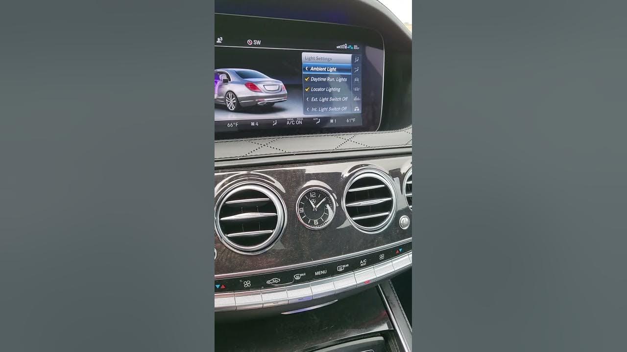 How to set ambient light settings in Mercedes-Benz S-Class (S560) - YouTube
