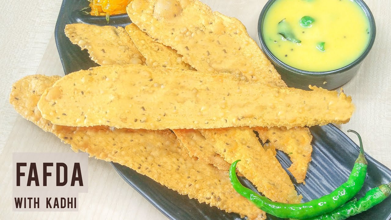 Fafda Recipe | फ़ाफड़ा | Gujarati Fafda with Kadhi recipe | Kadhi ...