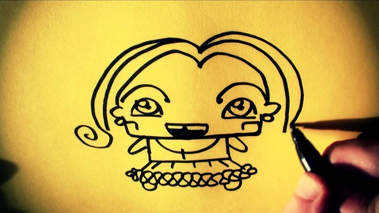 How To Draw Madonna Cartoon By Garbi KW (Special PopStars) - YouTube
