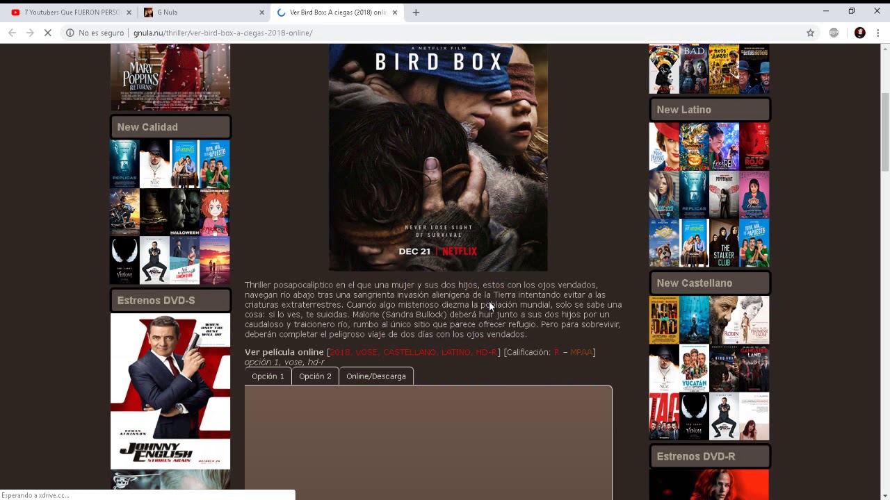 Bird Box (A ciegas) Completo Audio latino /castellano /portugués ...