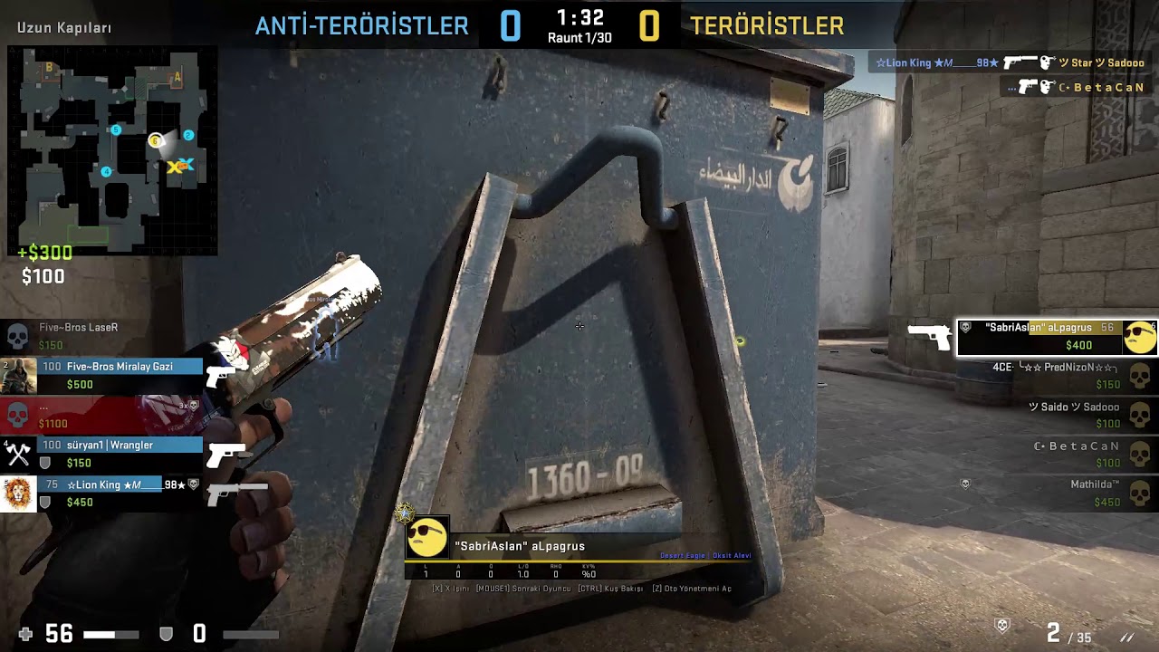 CS GO DEAGLE 4 KİLL HARD ROUND (MİNİ CLİP) - YouTube