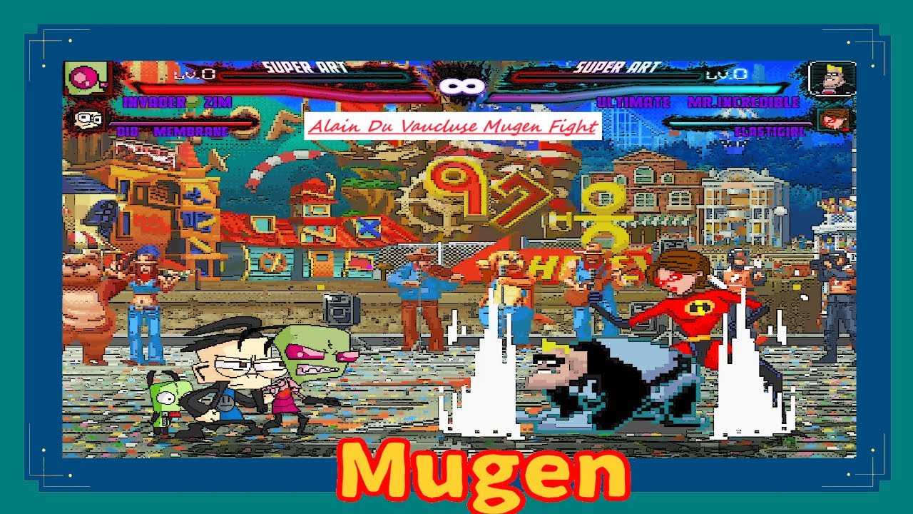 Mugen : Invader Zim & Dib Vs Mr Incredible & Elastigirl (Request) - YouTube