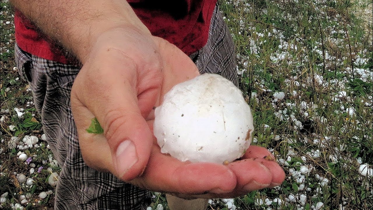 Tennis ball - sized hail near Ballinger,Texas - YouTube
