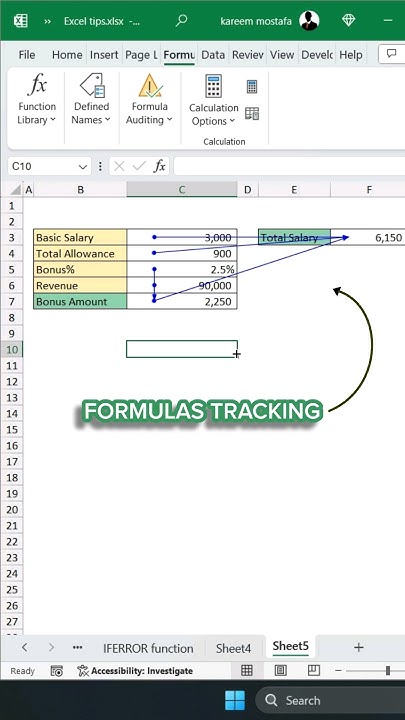 Track your formulas in Excel #shorts - YouTube
