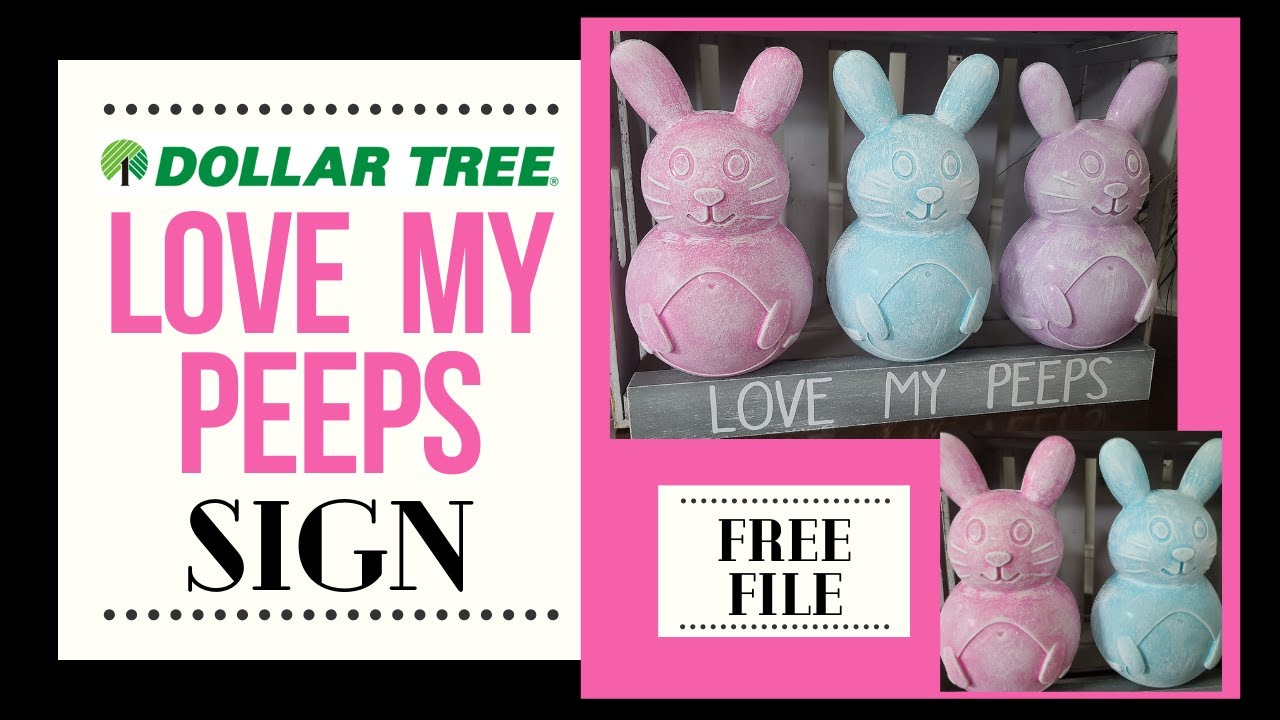 Love My Peeps Sign | Dollar Tree DIY Sign | Easy Easter DIY - YouTube