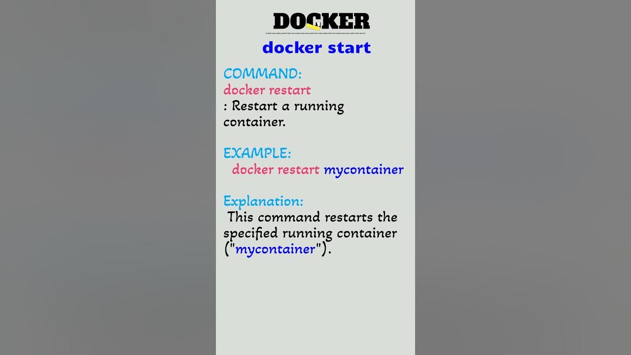 Docker command 27 | docker restart | DevOps Training | Preethi DevOps - YouTube
