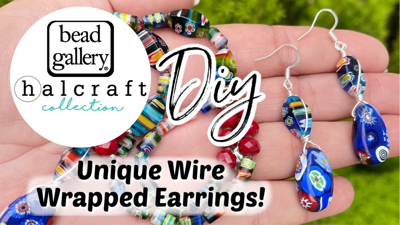 Wire Wrapped Earrings, Jewelry Making, Beading, Wire work - YouTube