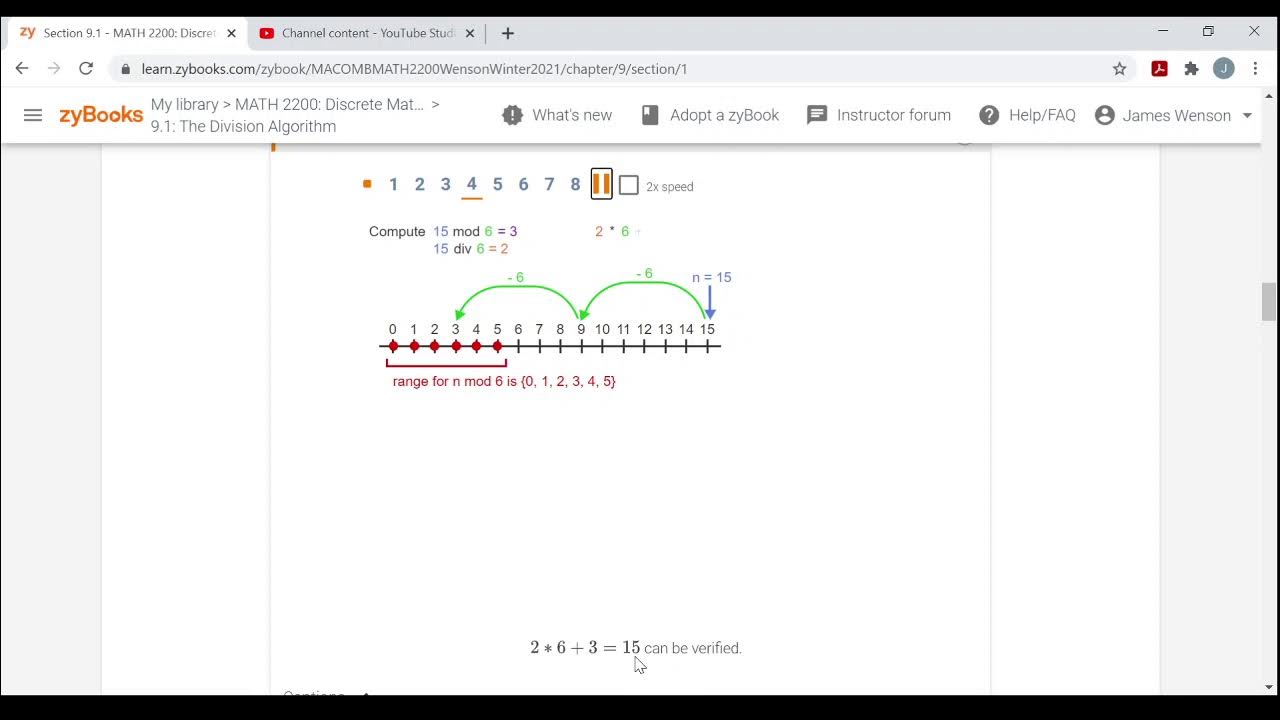 Math 2200: Section 9.1 - The Division Algorithm - YouTube