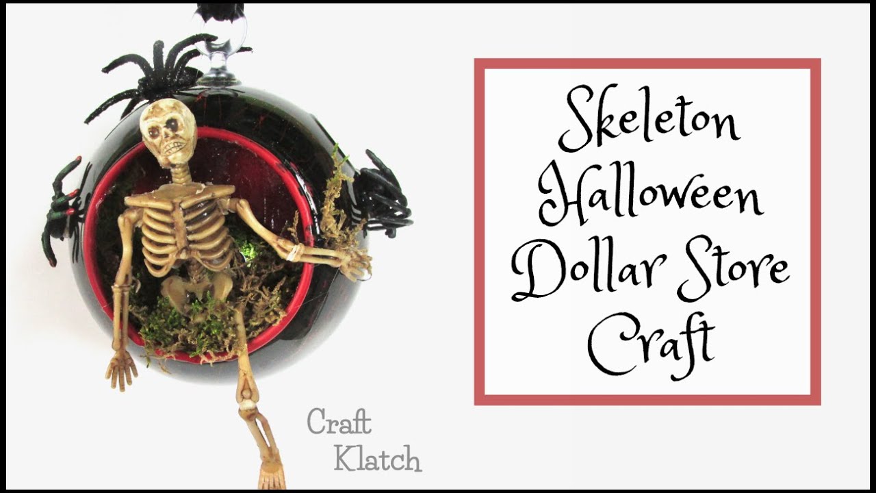 Skeleton Halloween Dollar Store Craft | Halloween Crafts | Craft Klatch ...