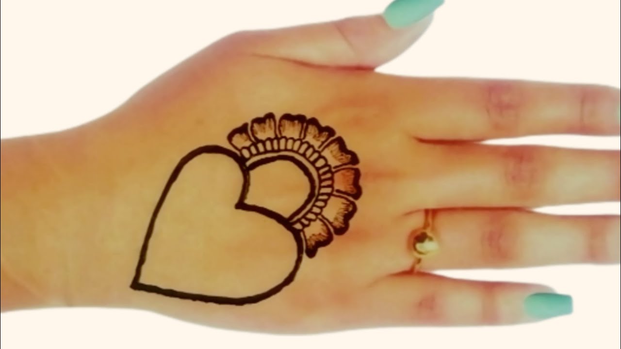 Simple & Beautiful Love Heart Mehndi Design ¦ Easy Mehndi Design ...