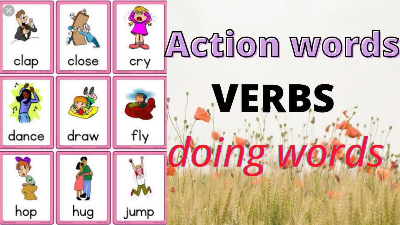 Action words,doing words,verbs for kids,toddlers, pre school LKG,UKG ...
