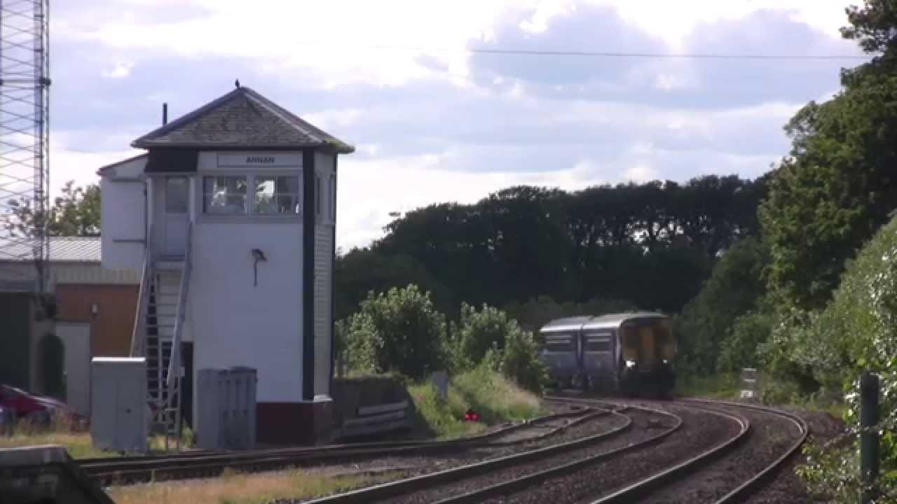 Dumfries to Carlisle Sprinter approaches Annan Station 15th July 2015 ...