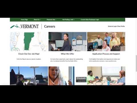 Tour of State of Vermont Careers Home Page - YouTube