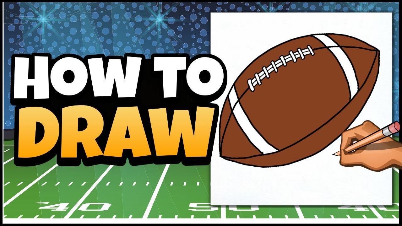 How to Draw a Football 🏈 Super Bowl | Art for Kids - YouTube