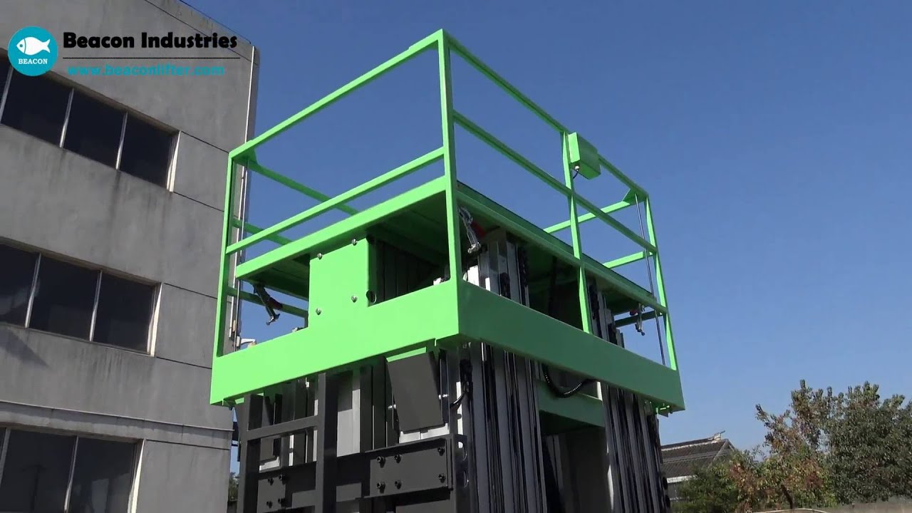 aluminum lift 20meter lifting height - YouTube