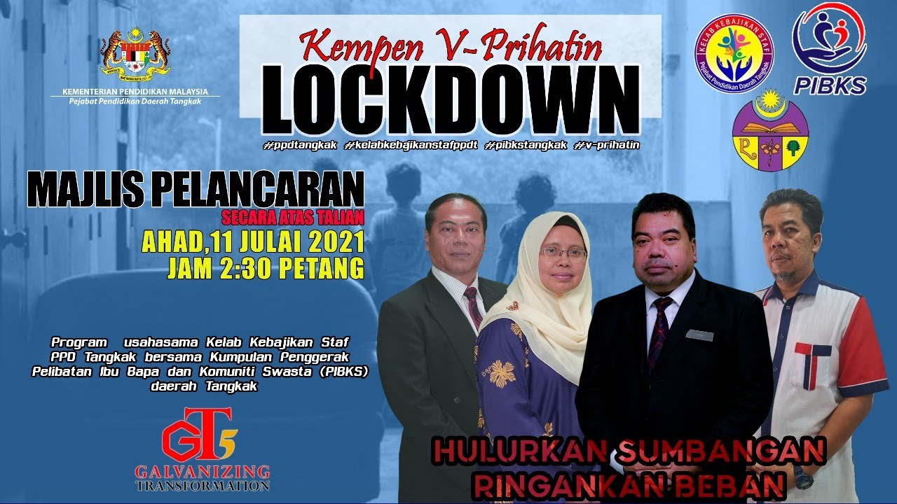 Majlis Pelancaran Program V-Prihatin Lockdown PPD Tangkak - YouTube