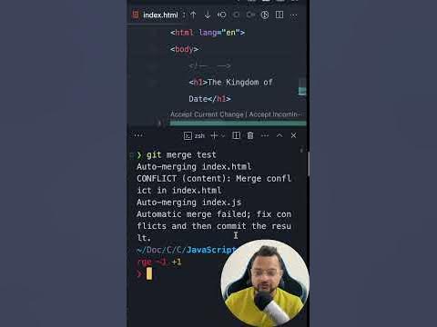 Git solve merge conflict | Day 16 of Learning GIT with Sarthak #git #github - YouTube