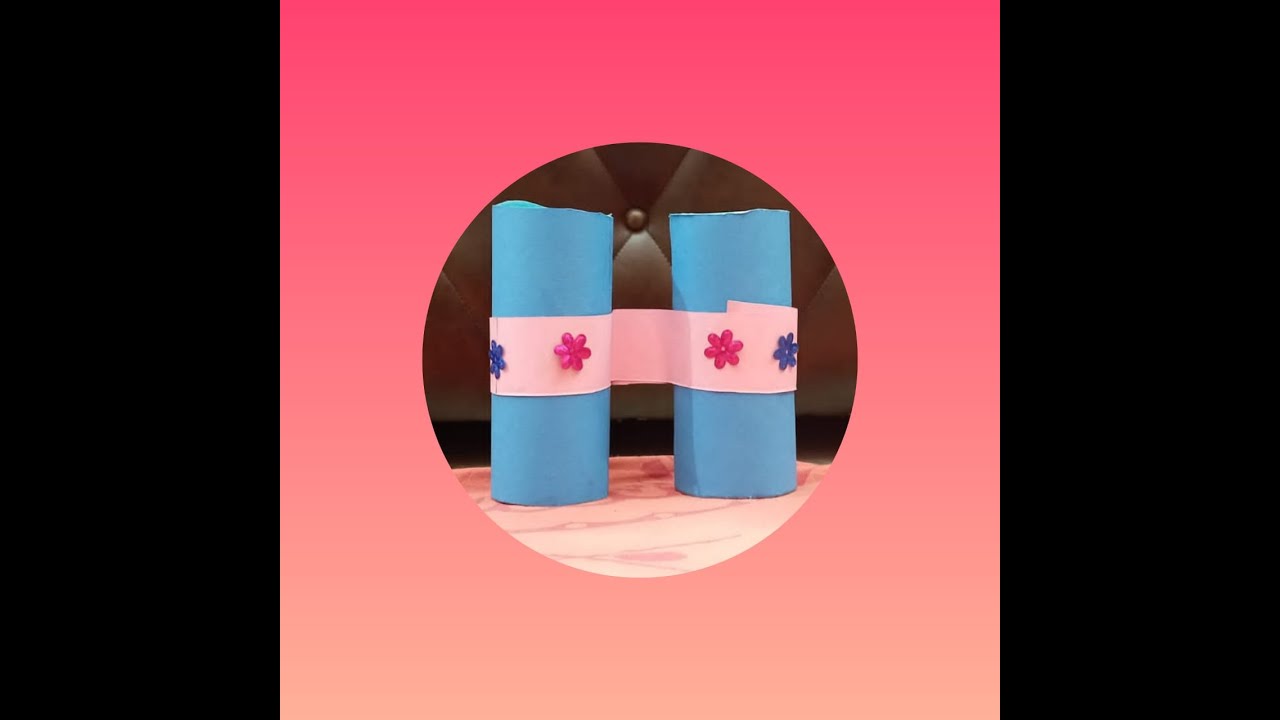 How to make card board binoculars - YouTube