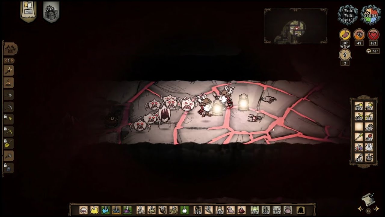 Don't Starve Together Let's play Part 132 - Cave Spiders & Robots - YouTube