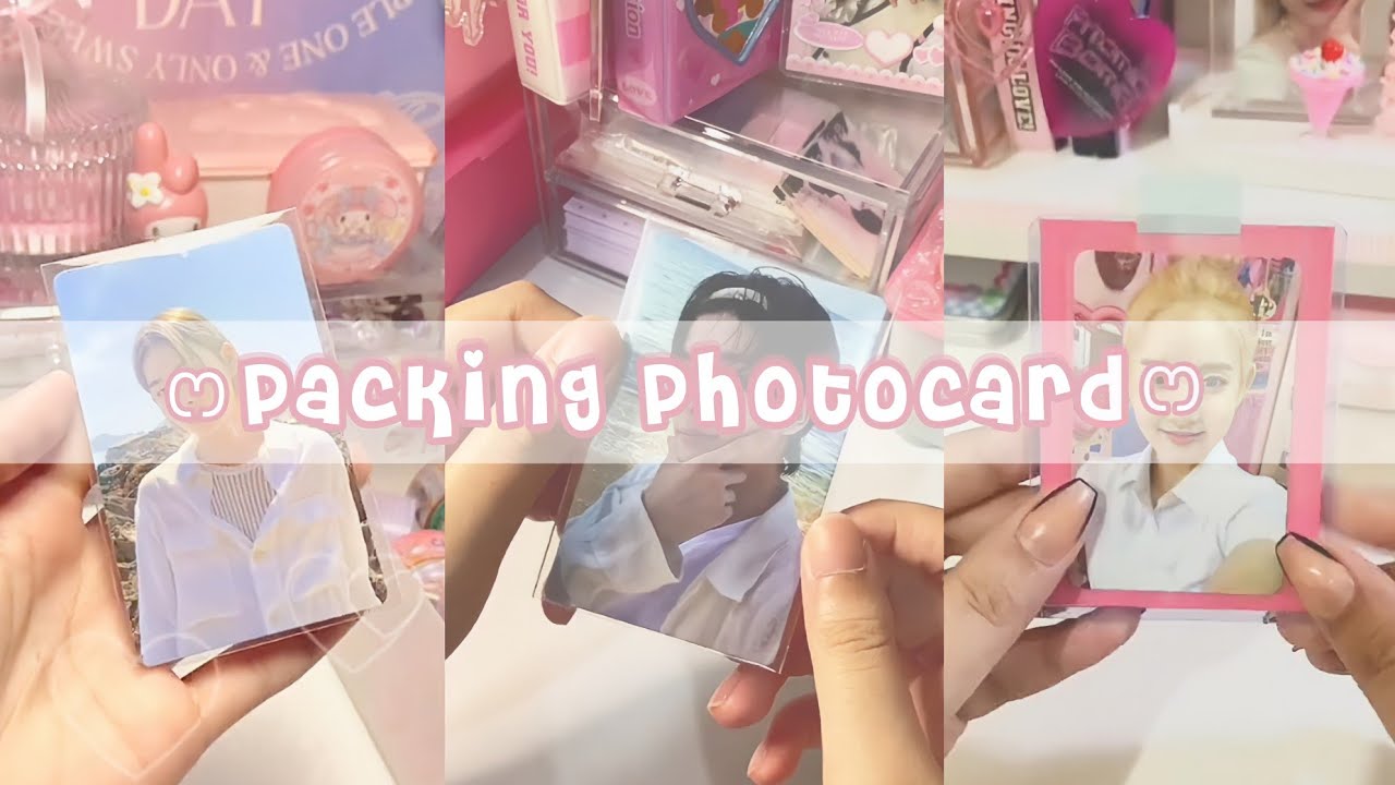 ´∩｡• ᵕ •｡∩` - asmr packing photocard kpop | rikiriki - YouTube