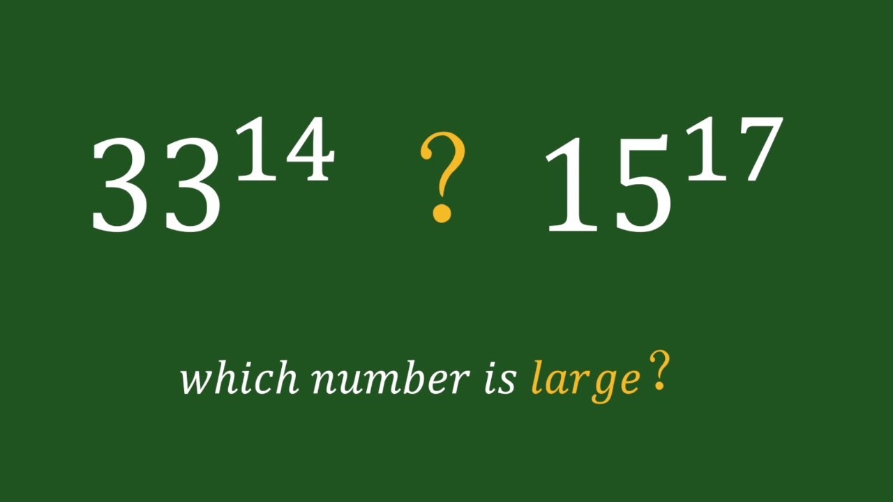 A Nice Math Problem , 33^14 or 15^17, which is large？ - YouTube