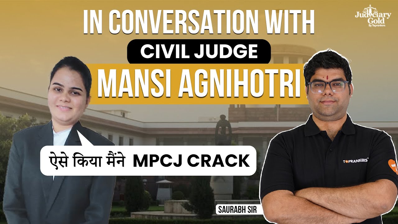 MP Civil Judge Interview with Mansi Agnihotri Rank 12 | MPCJ Topper's ...